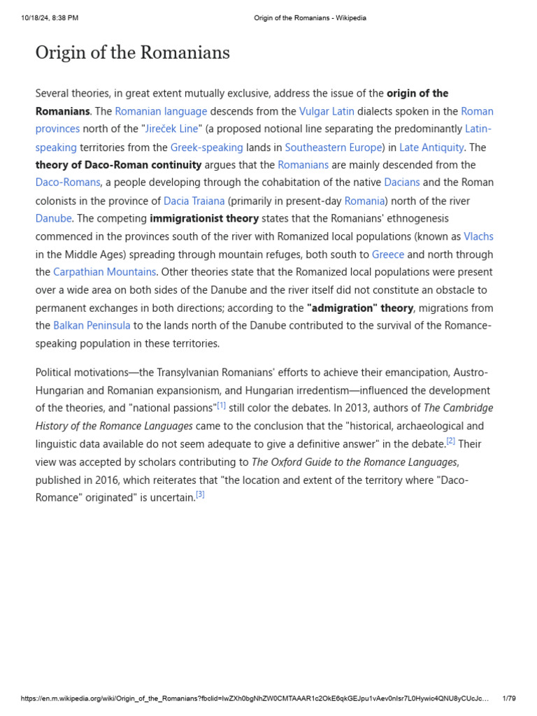 Origins of the Romanians Explained | PDF | Romania | Slavs