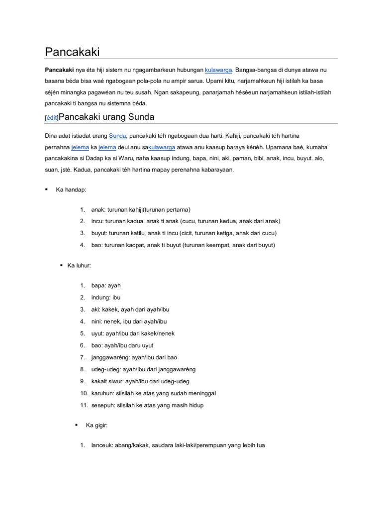 Pancakaki Sunda | PDF