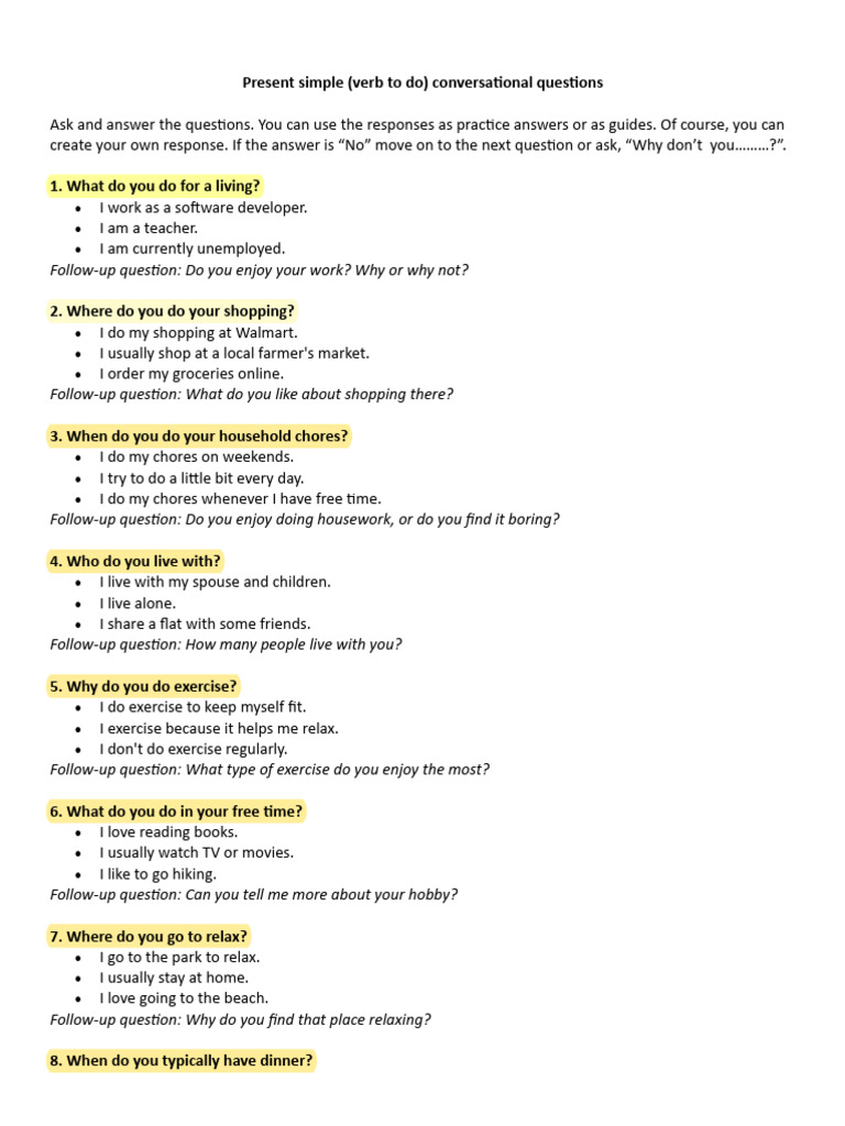 Present_Simple_Verb_To_Do_Conversational_Questions (2) | PDF | Social ...