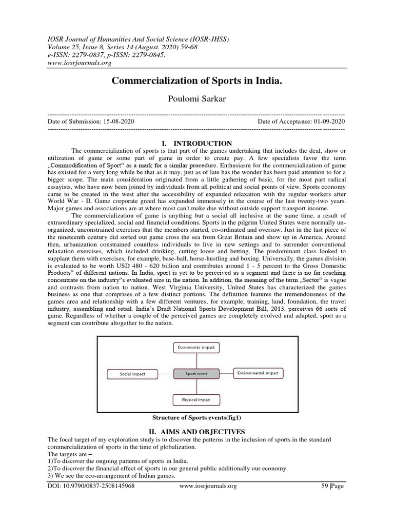 Commercialization of Sports in India | PDF | Sports | Malta