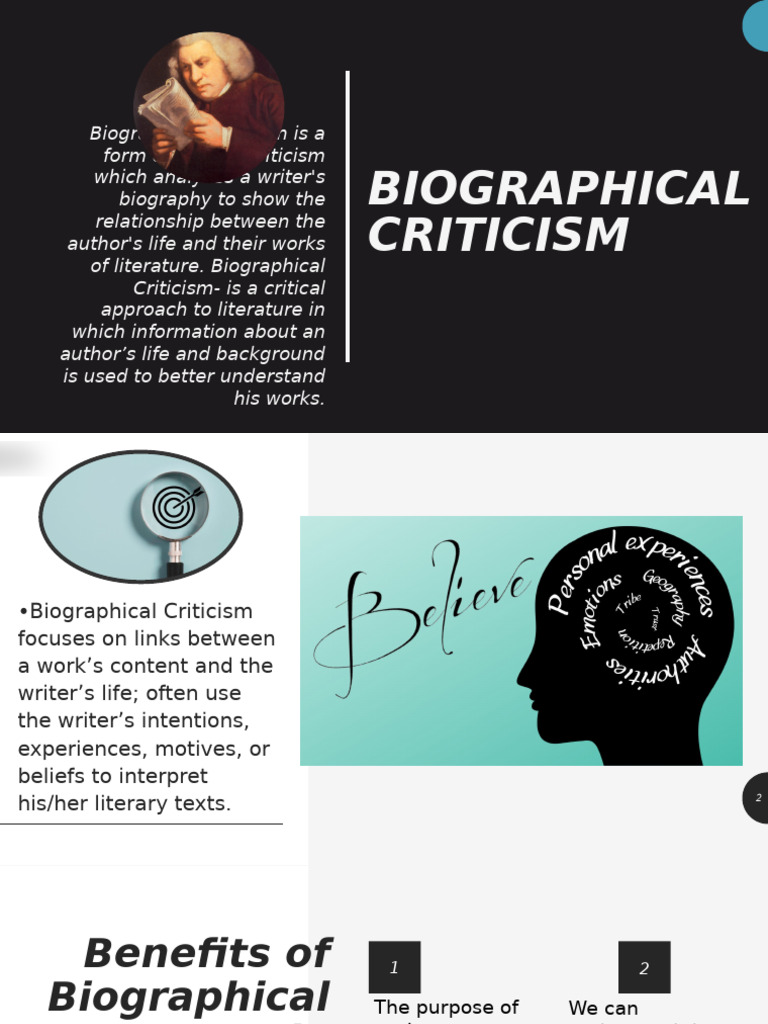 Biographical Criticism | PDF | Biography