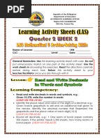 ALS A&E Practice Test: Elementary Level | PDF | Philippines
