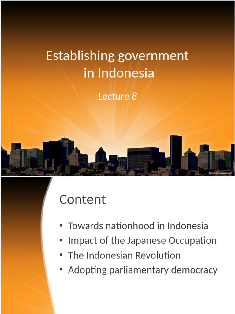 8 - InD Establish Gov (47p) | PDF | Indonesia