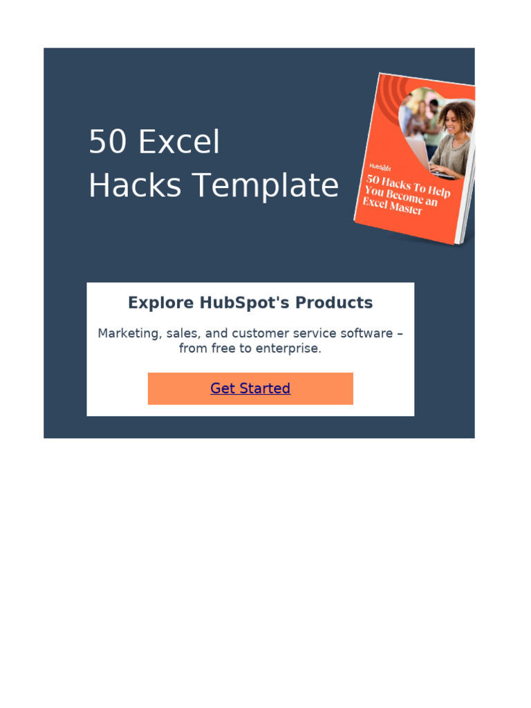 50 Essential Excel Hacks Guide | PDF | Computer Keyboard | Computing