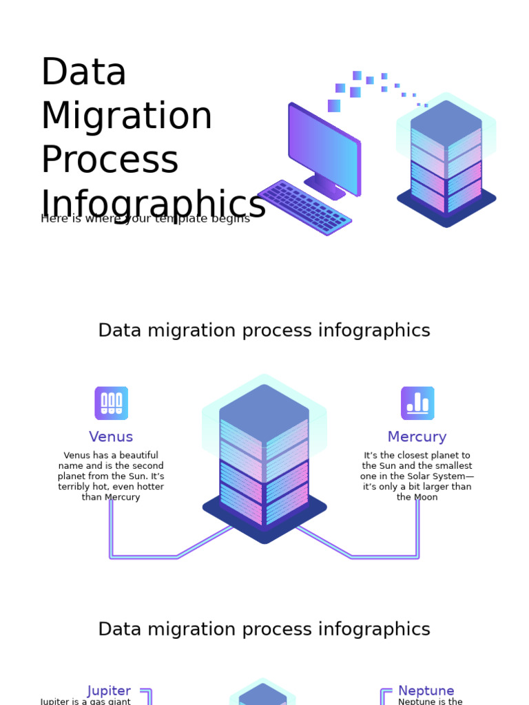 Data Migration Process Infographics by Slidesgo | PDF | Planets | Planets In Astrology