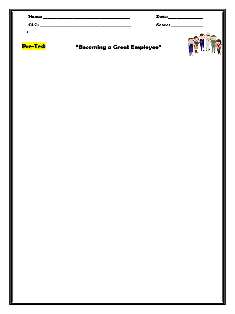 LS4 - WOrksheets-JHS (Becoming A Great Employeer) | PDF | Employment ...