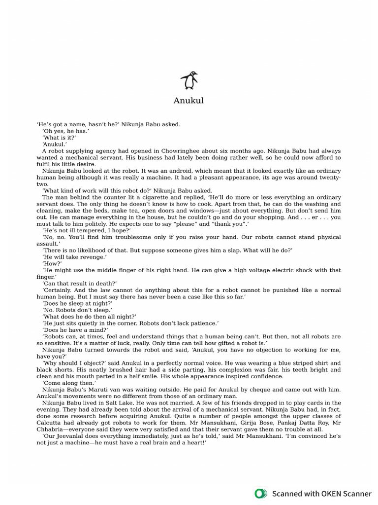 Anukul by Ray Satyajit | PDF