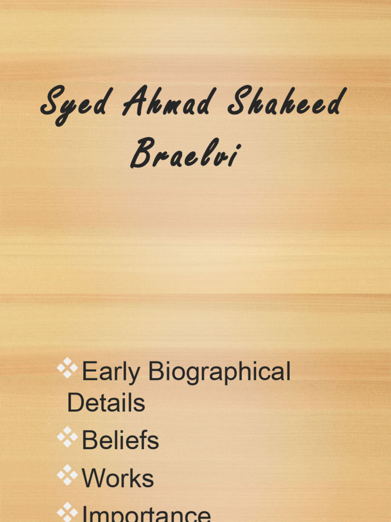Lecture 05 or 06 Syed Ahmad Shaheed Braelvi | PDF | Abrahamic Religions ...