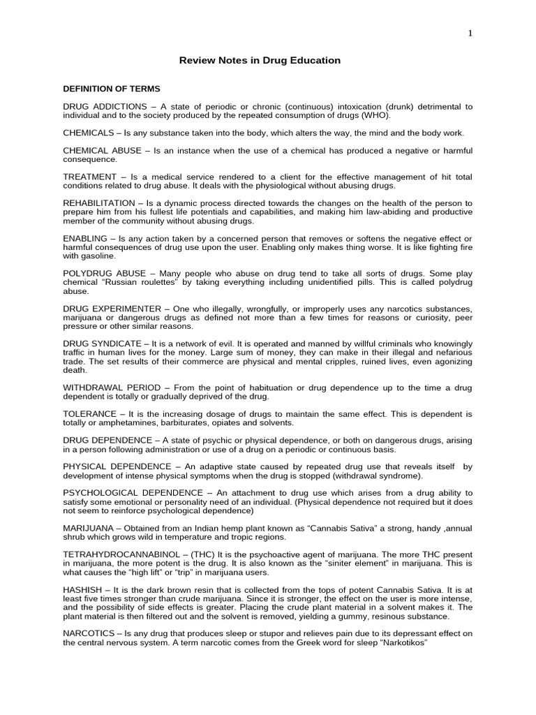 Review On Drug Educ 2004 | PDF | Cannabis (Drug) | Stimulant