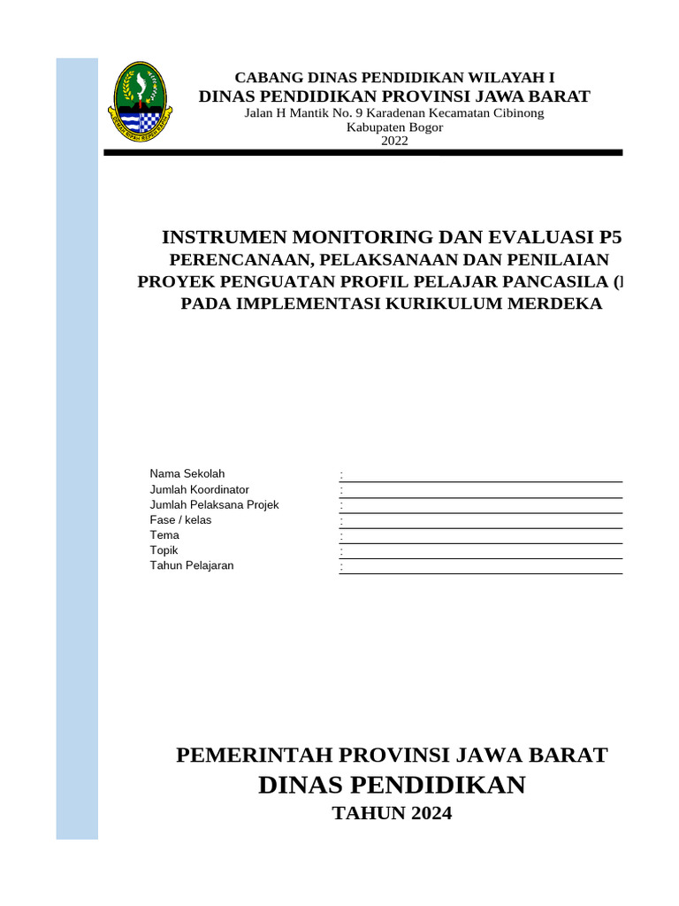 Instrumen Monev IKM P5-2024 | PDF | Karier & Perkembangan | Komputer