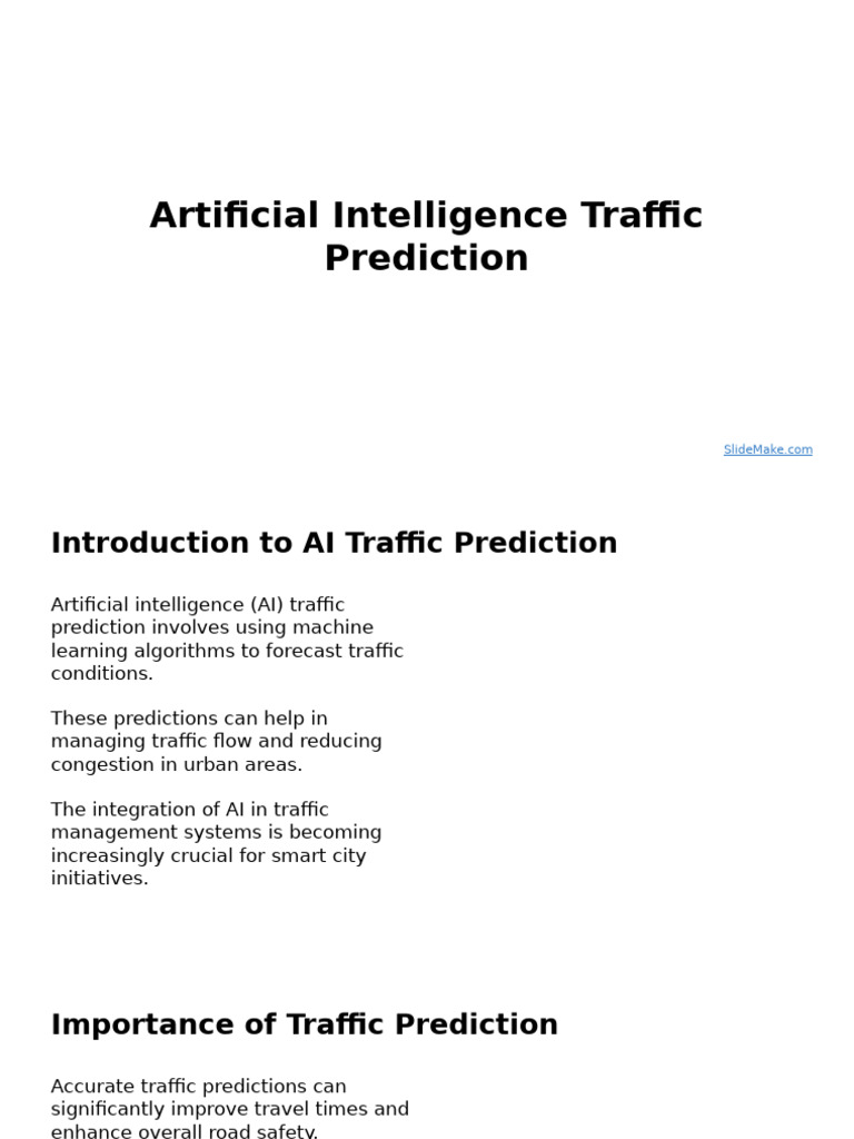 Artificial Intelligence Traffic Prediction | PDF | Artificial ...