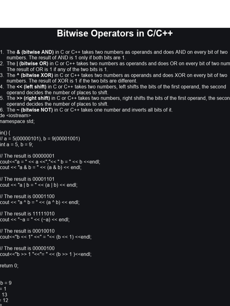 Bitwise Pdf Elementary Mathematics Numbers