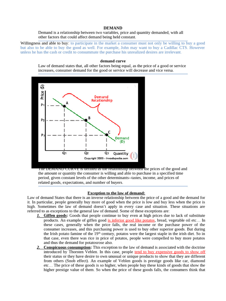 Unit 1 materials | PDF | Demand | Elasticity (Economics)