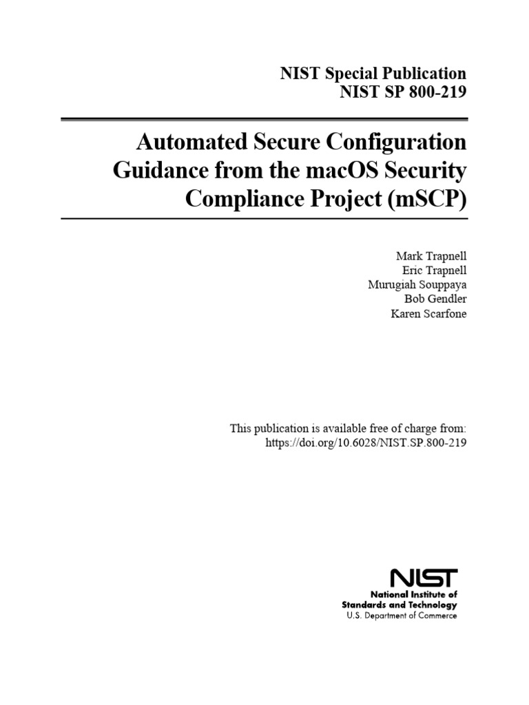 Nist Automated Secure Configuration Guidance From Mscp 1661679657 Pdf National Institute Of