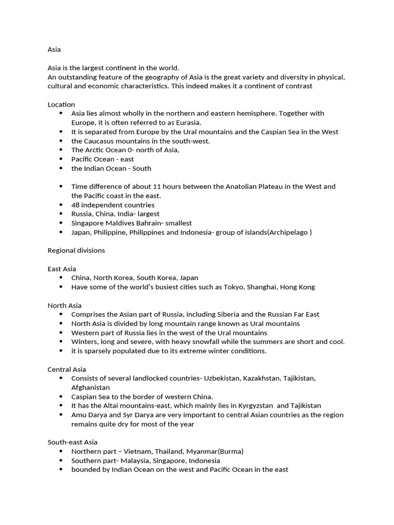 Asia Pdf Asia Central Asia