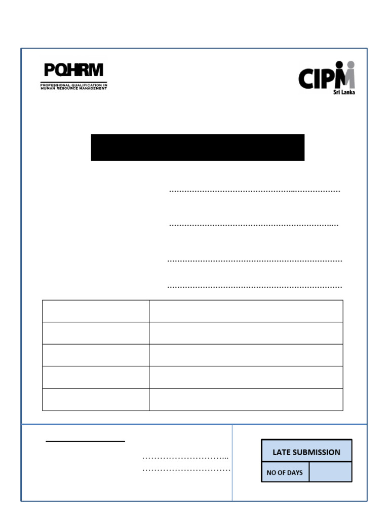 2.Assignments COVER PAGE - English | PDF