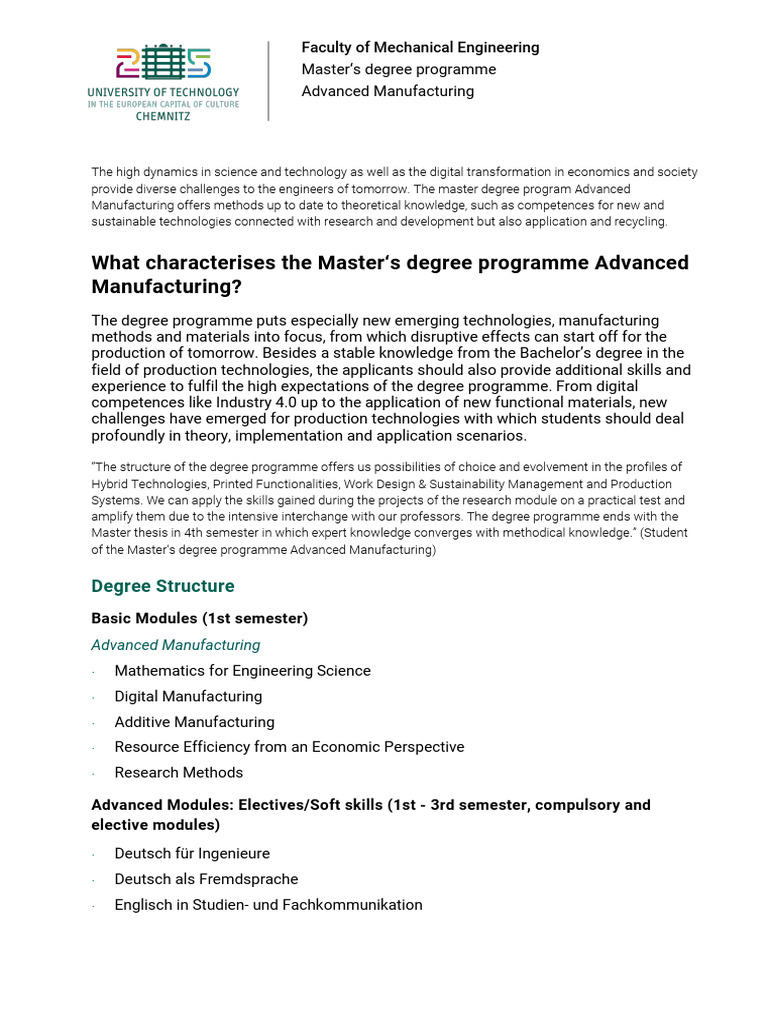 Advanced Manufacturing Master Eng BF | PDF | Engineering | Knowledge