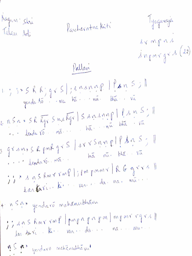 Sri Ragam Endaro | PDF