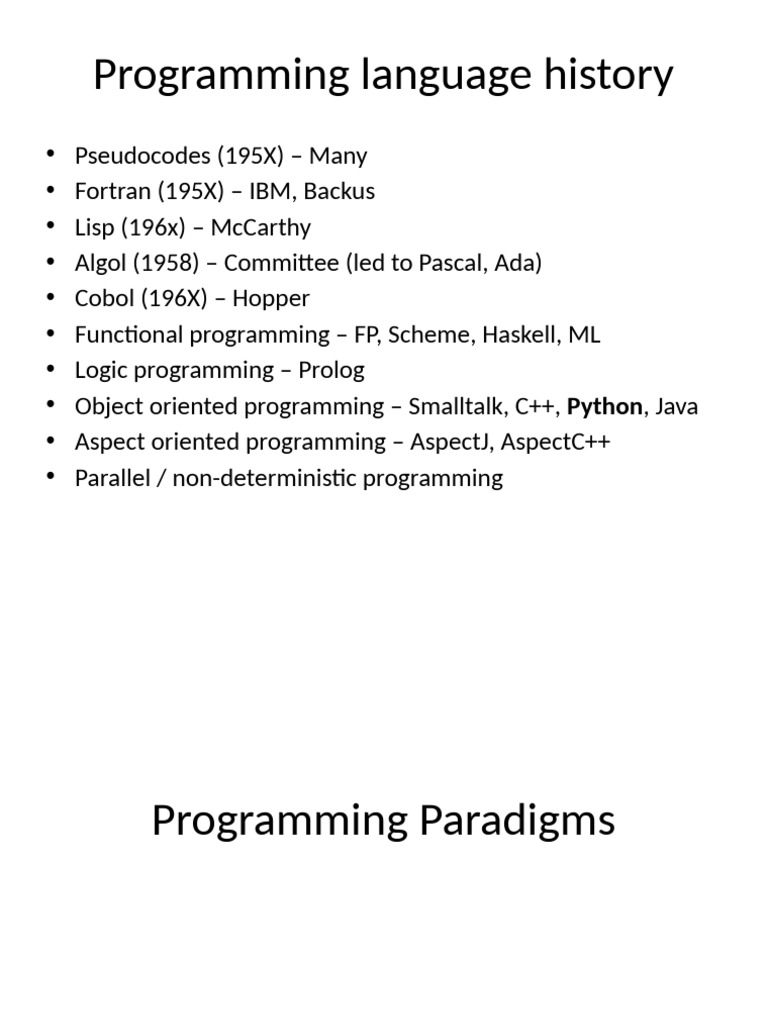 Elements of Programming Languages Lessonsummarised Vs | PDF | Programming Language | Programming