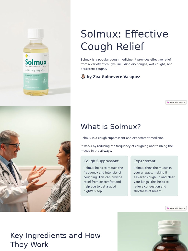 Solmux Effective Cough Relief | PDF | Cough | Respiratory Diseases