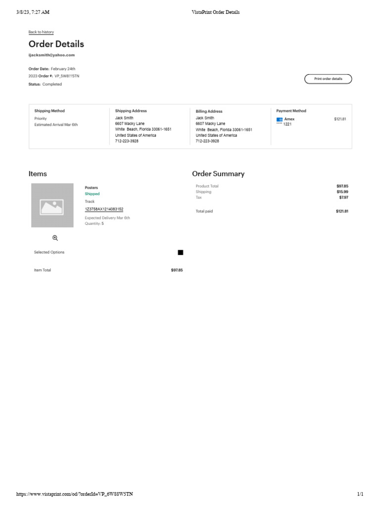 Vistaprint Invoice Template | PDF | Payments