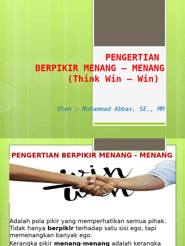 Berpikir Menang - Menang (Think Win Win) | PDF