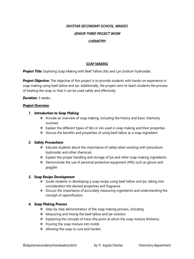 s.3 Chemistry Project Work | PDF | Stoichiometry | Mole (Unit)