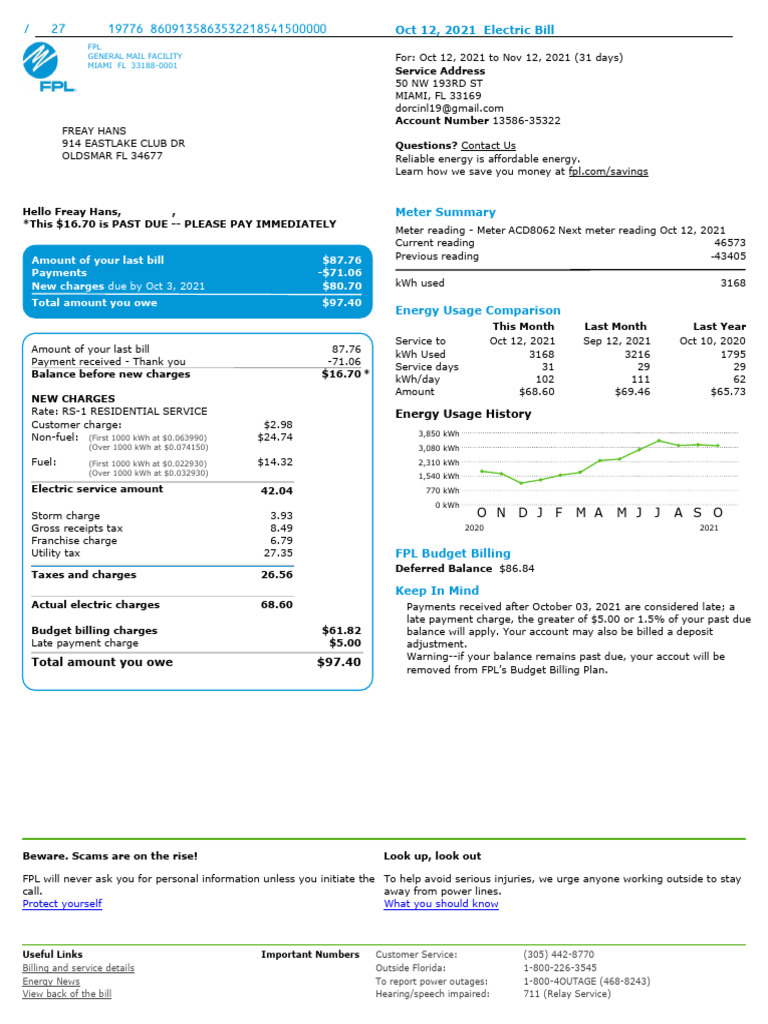 Power Bill Invoice Template | PDF | Power (Physics)