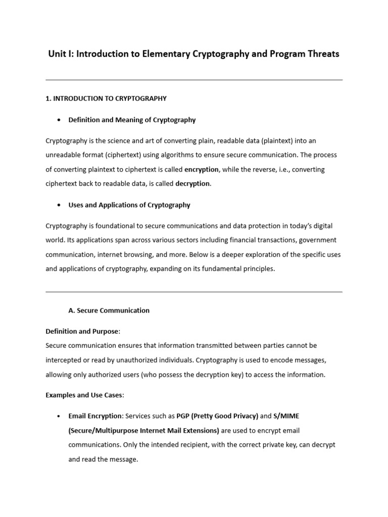 Security in Computing UNIT-1 | PDF | Encryption | Cipher