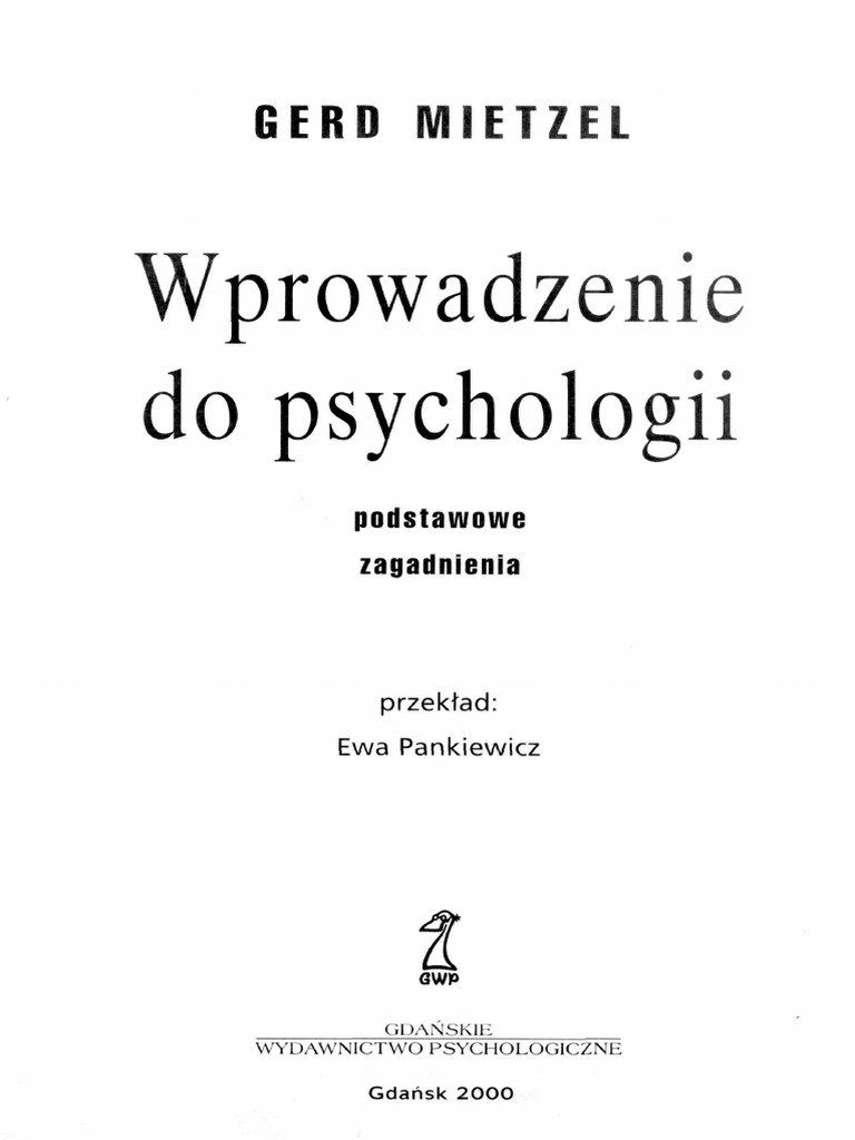 Tekst 3. Wprowadzenie Do Psychologii | PDF