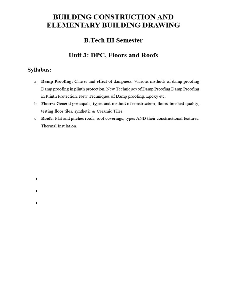 BDD - Unit 3 - PAD | PDF | Roof | Truss