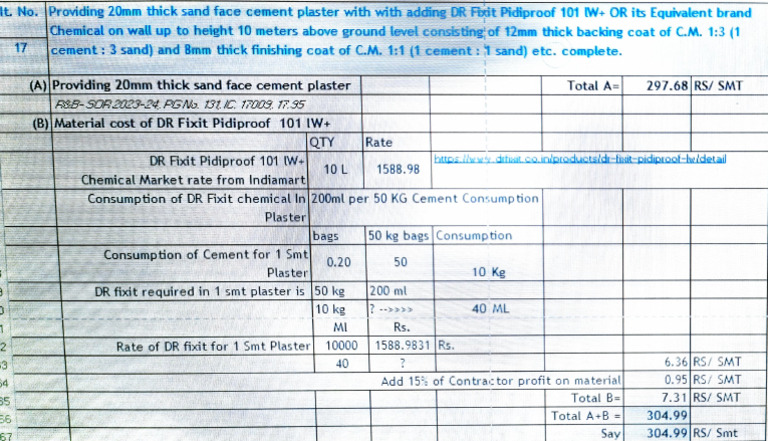 20mm SF Plaster | PDF