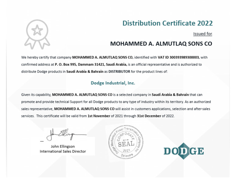 DODGE Agency Letter 2022 | PDF | Business