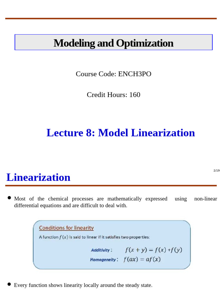 Chapter 8 Model Linearization Pdf Nonlinear System Perturbation