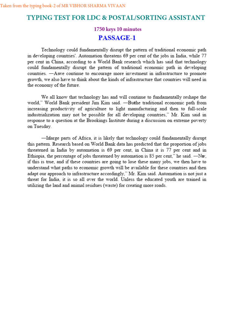 Typing-Passage Q1 | PDF | Technology & Engineering