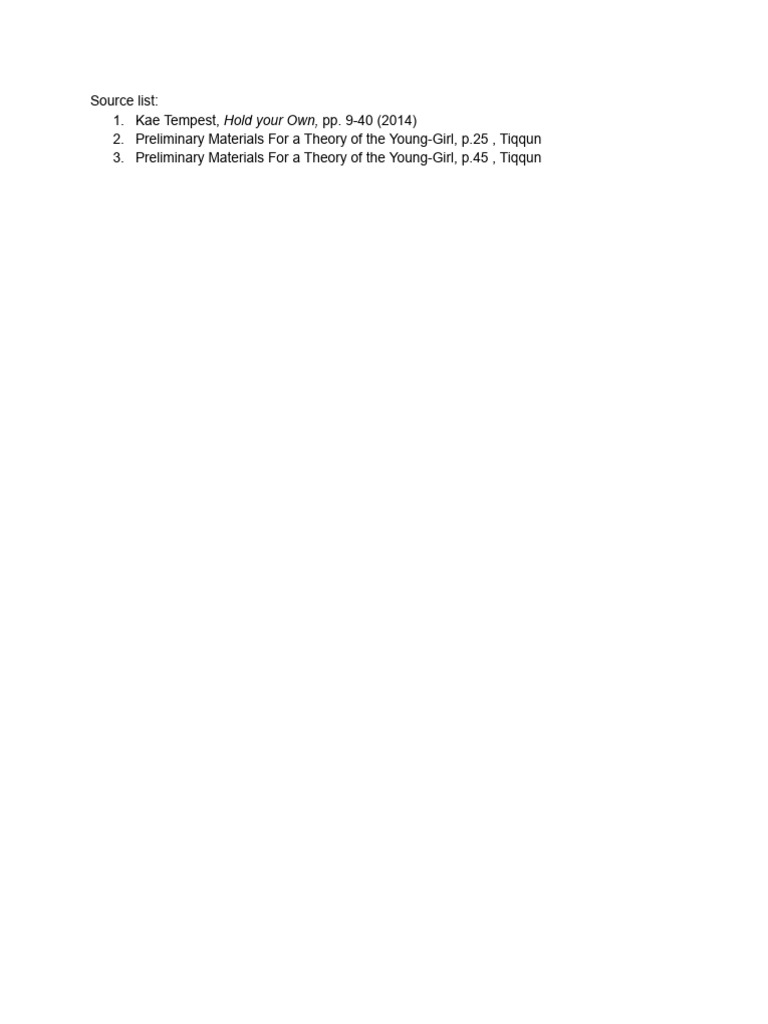 Source List | PDF