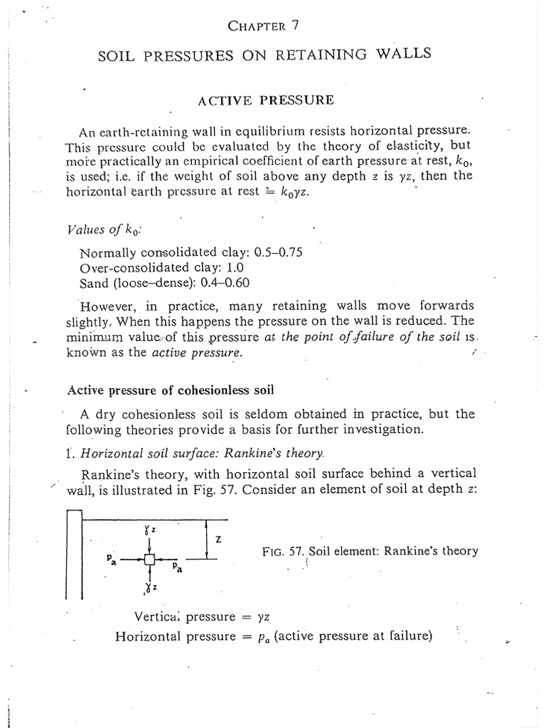 SOIL PRESSURES ON RETAINING WALLS -7 | PDF