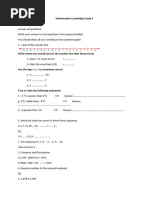 MATHEMANIA Sample Questions All Levels | PDF