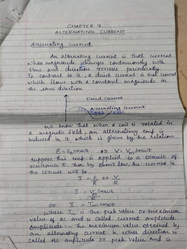 Chapter 7 Alternating Current | PDF | Electrical Engineering | Electricity