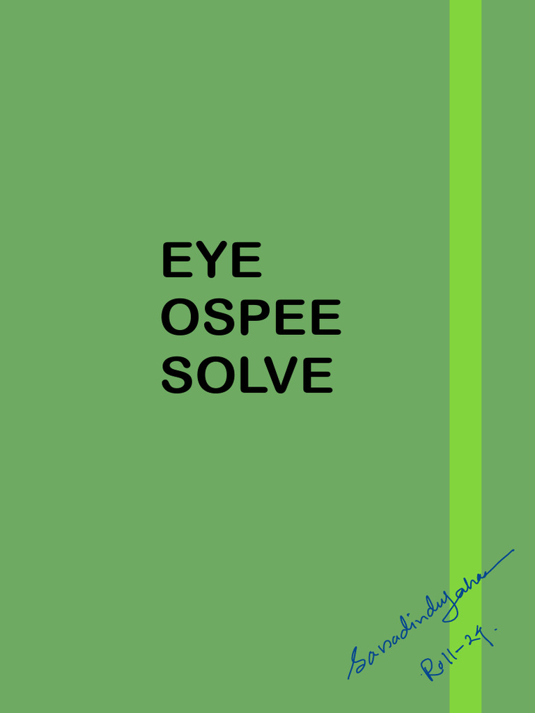 Eye Ospee Solve | PDF