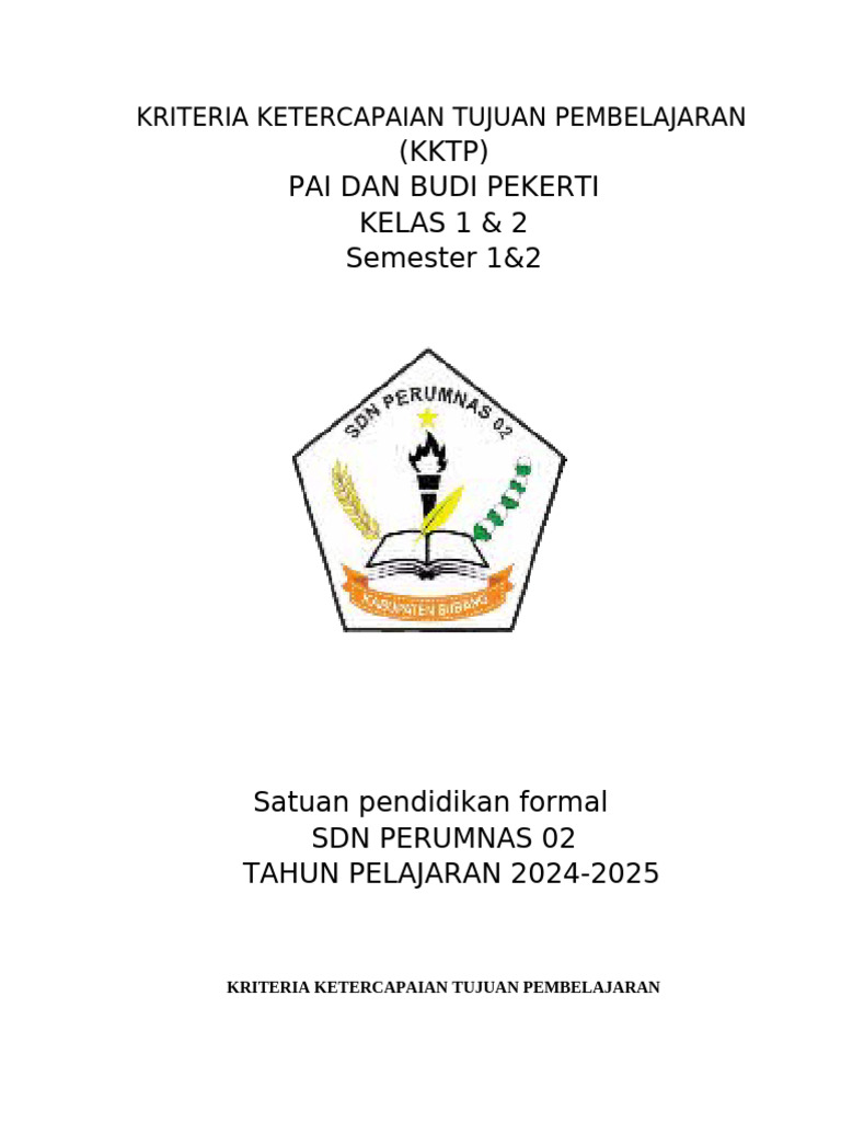 KKTP 1 Pai Kelas 1-2 | PDF