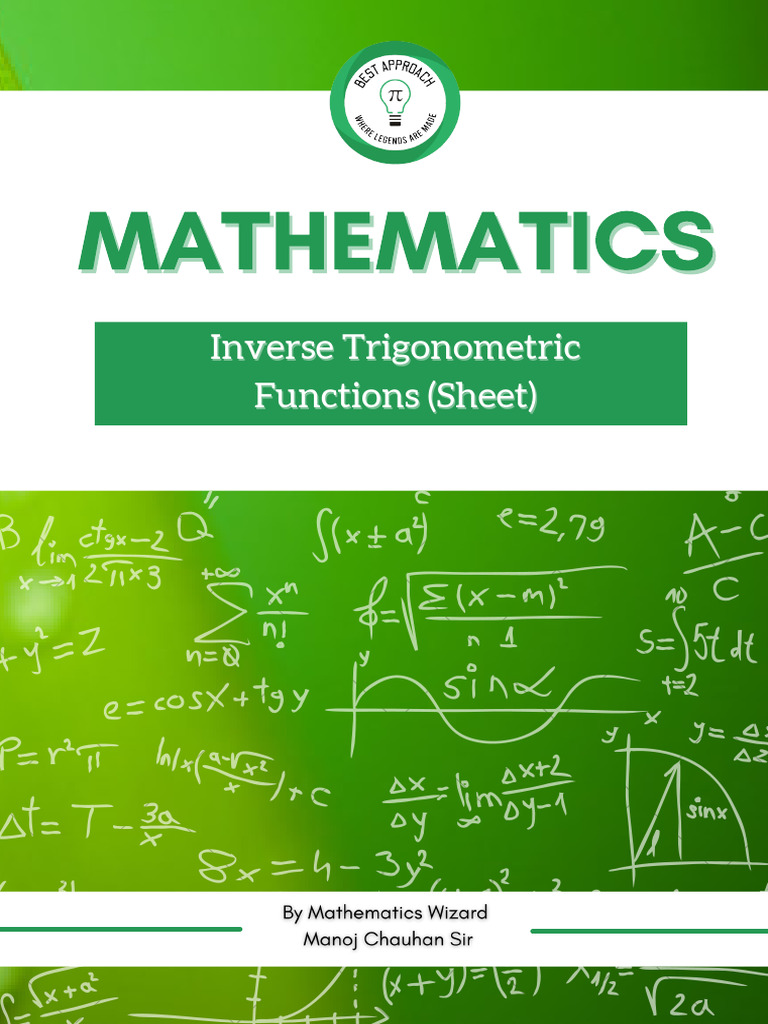 00 ALL in One ITF | PDF | Trigonometric Functions | Function (Mathematics)