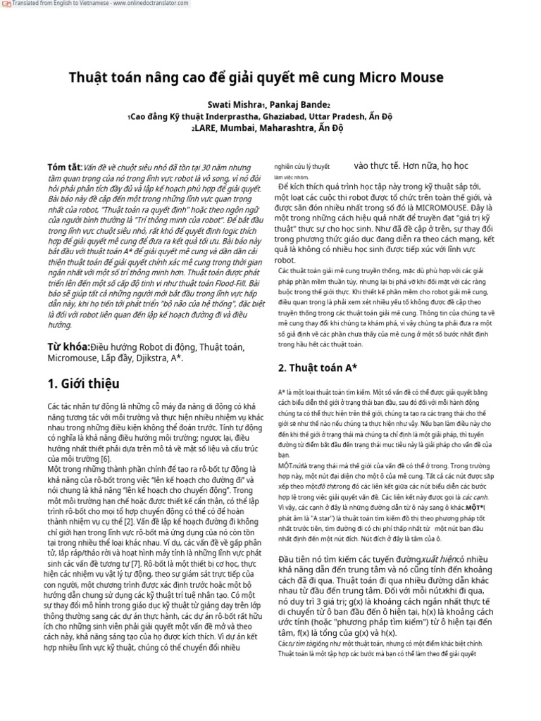 Advanced Algorithms For Micro Mouse Maze Solving Las Vegas - En.vi | PDF Advanced Algorithms For Micro Mouse Maze Solving Las Vegas - En.vi | PDF