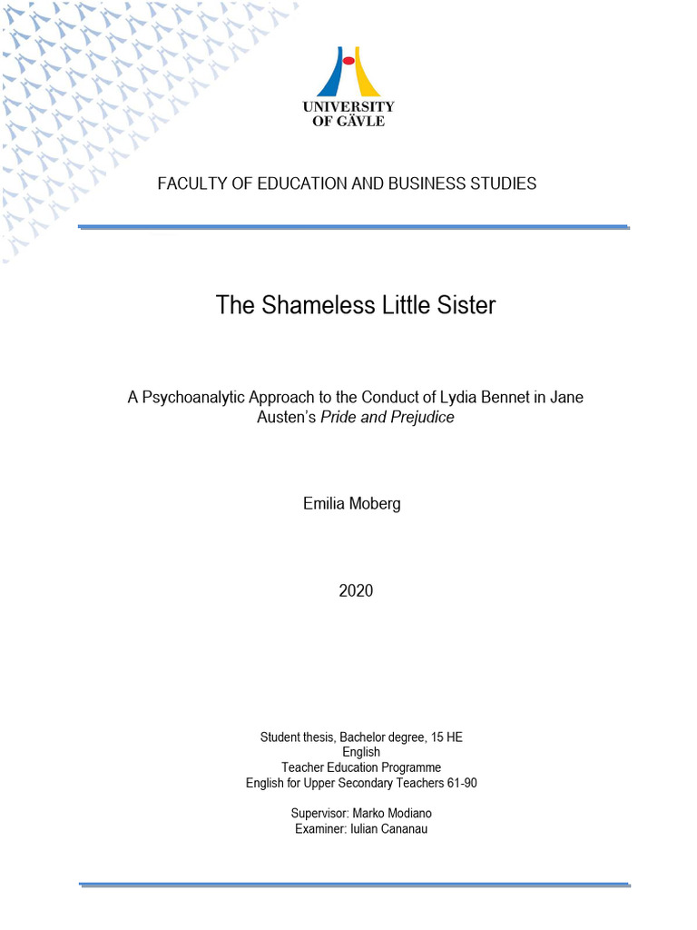 lydia character analysis | PDF | Id | Unconscious Mind