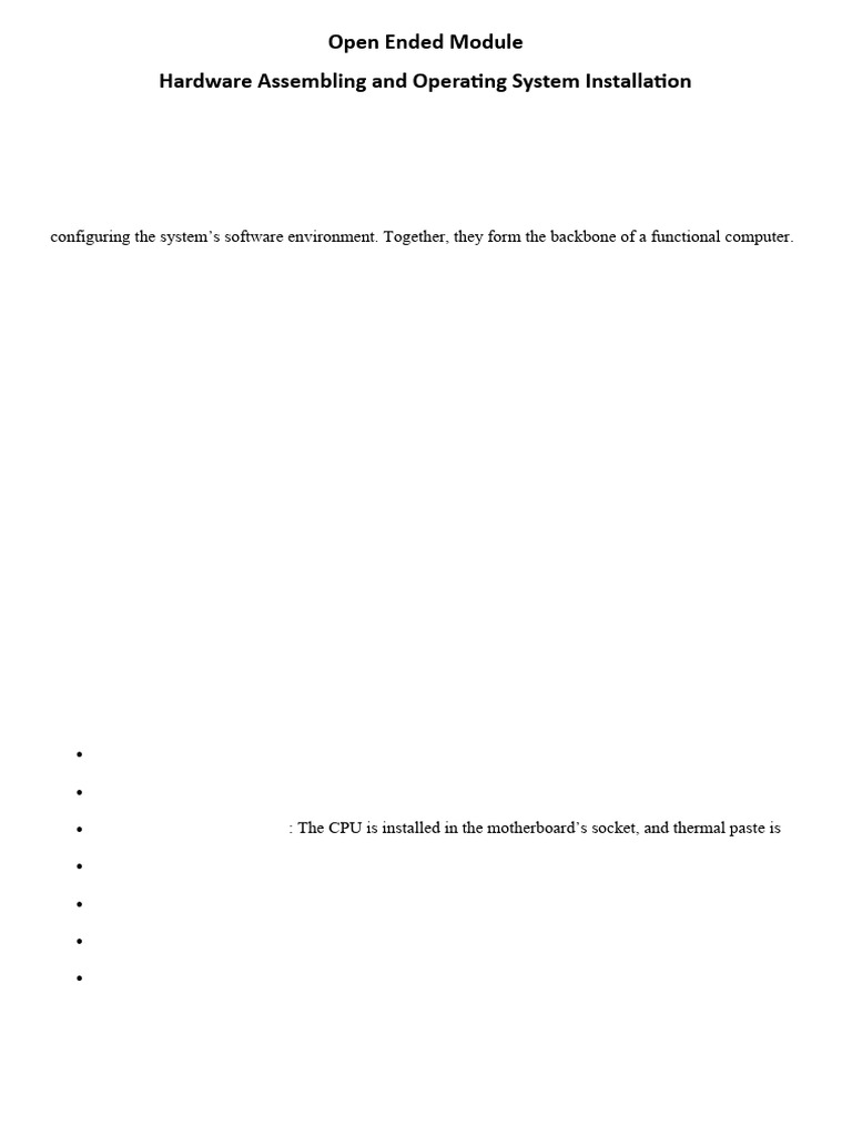 Computer Fundamentals - Open Ended Module | PDF | Computer Hardware ...