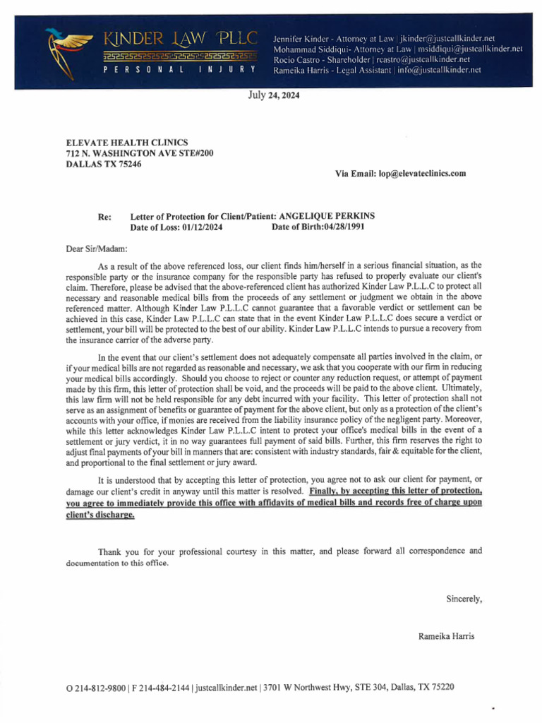 2024.08.28 Perkins, Angelique LIEN-Elevate-HF484209877 | PDF