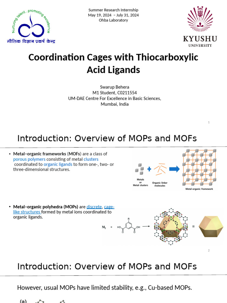 MOFs- Kyushu University | PDF | Coordination Complex | Chemical Reactions