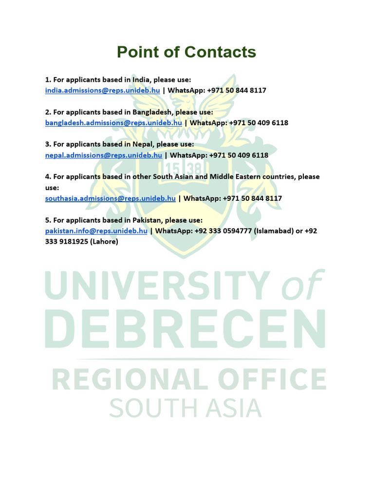UD Point of Contacts | PDF | Career & Growth | Business