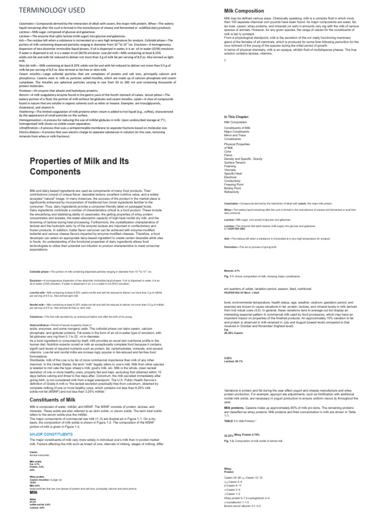 Unit 4 RDC | PDF | Milk | Emulsion