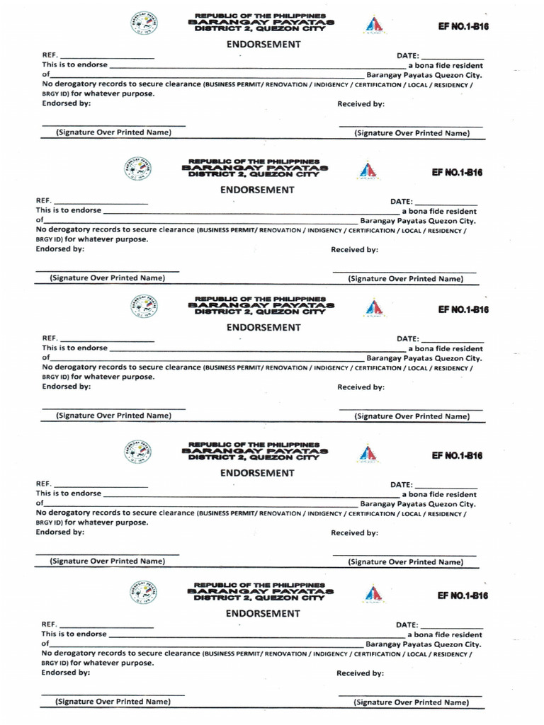 ENDORSEMENT FORM | PDF